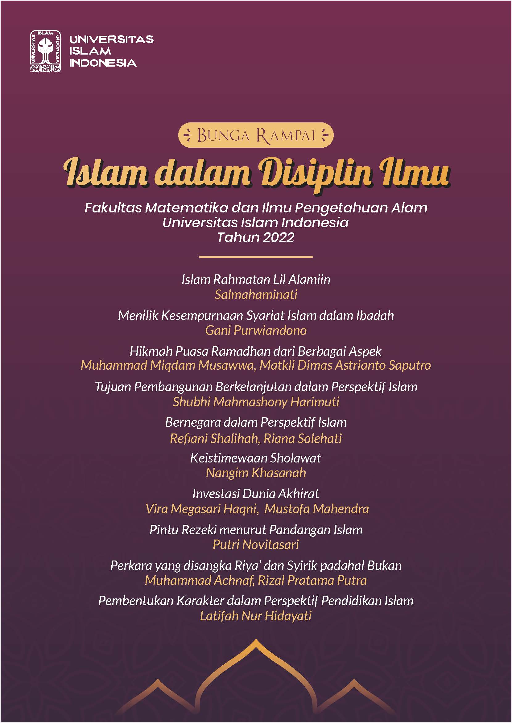 Bunga Rampai Islam dalam Disiplin Ilmu - Fakultas Matematika dan Ilmu ...